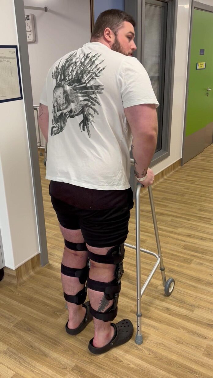 Painful Strongman Double Knee Injury Shocks Crowd in Competition